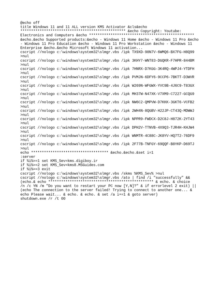 Windows 11 Activator | PDF