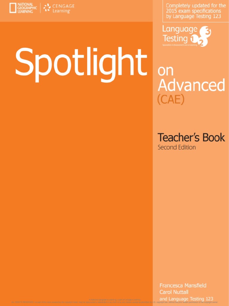 Teachers' Book Spotlight On Advanced | PDF