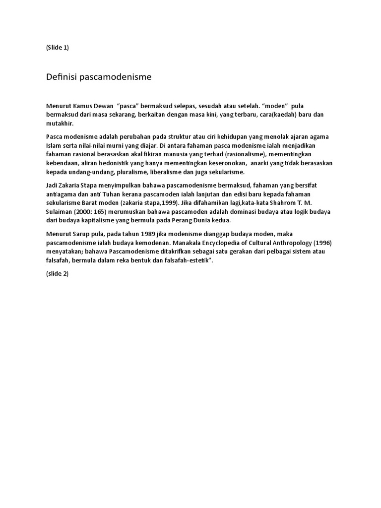 Pasca Modenisme | PDF