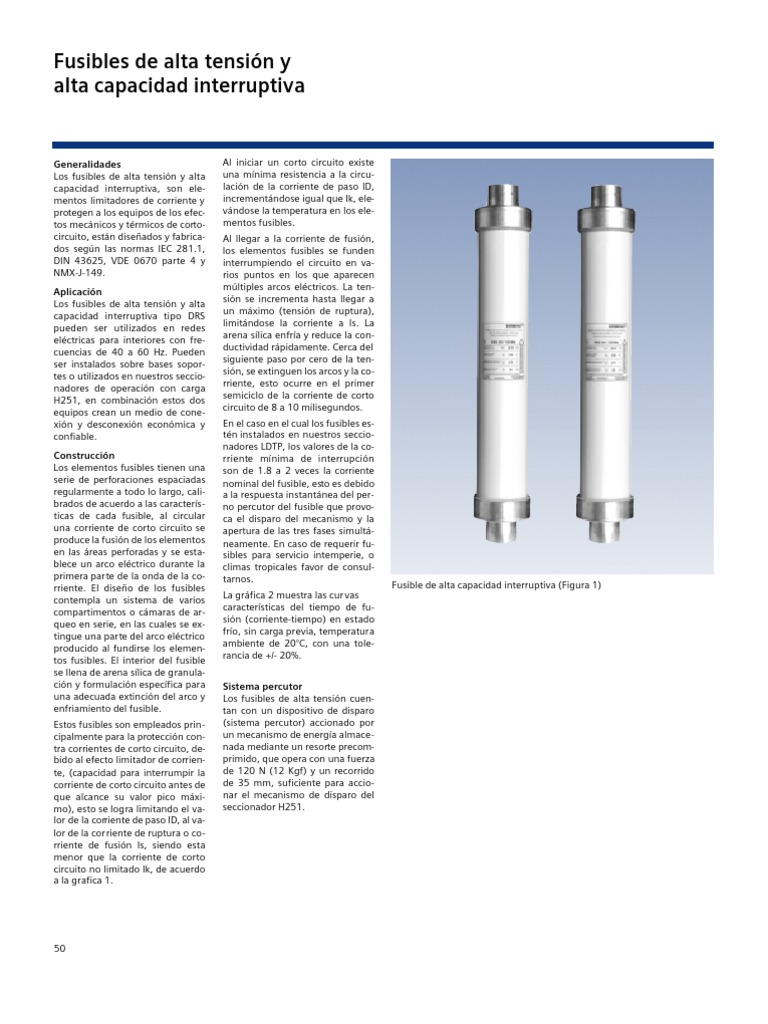 Fusibles | PDF | Fusible (Eléctrico) | Corriente eléctrica