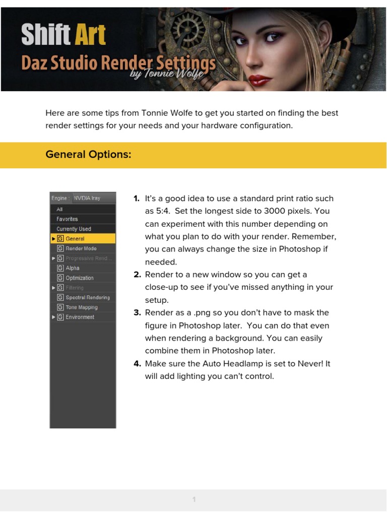 Daz Studio Render Settings | PDF | Rendering (Computer Graphics ...