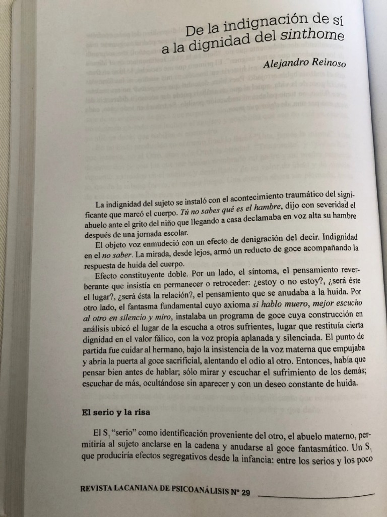 Bitacora Lacaniana 8 Reinoso Alejandro Ouir | PDF