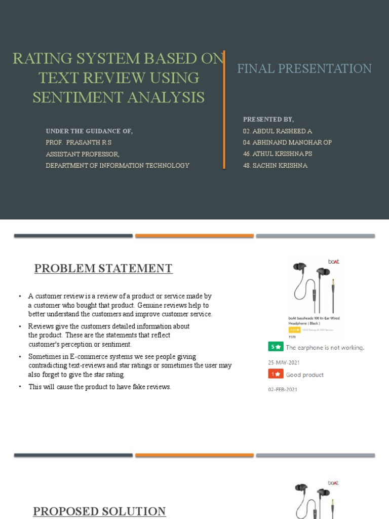 Rating System Based On Text Review Using Sentiment Analysis: Final ...