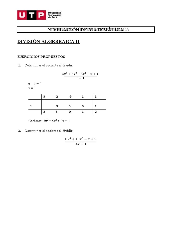 S10.s2 - Resolver Ejercicios | PDF | Matemáticas | Álgebra abstracta
