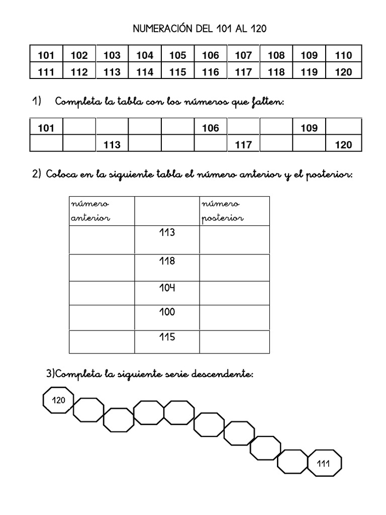 Actividades Numeración Tabla Del 200 | PDF