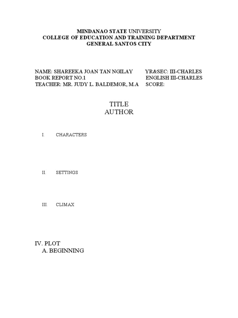 Home Reading Report | PDF