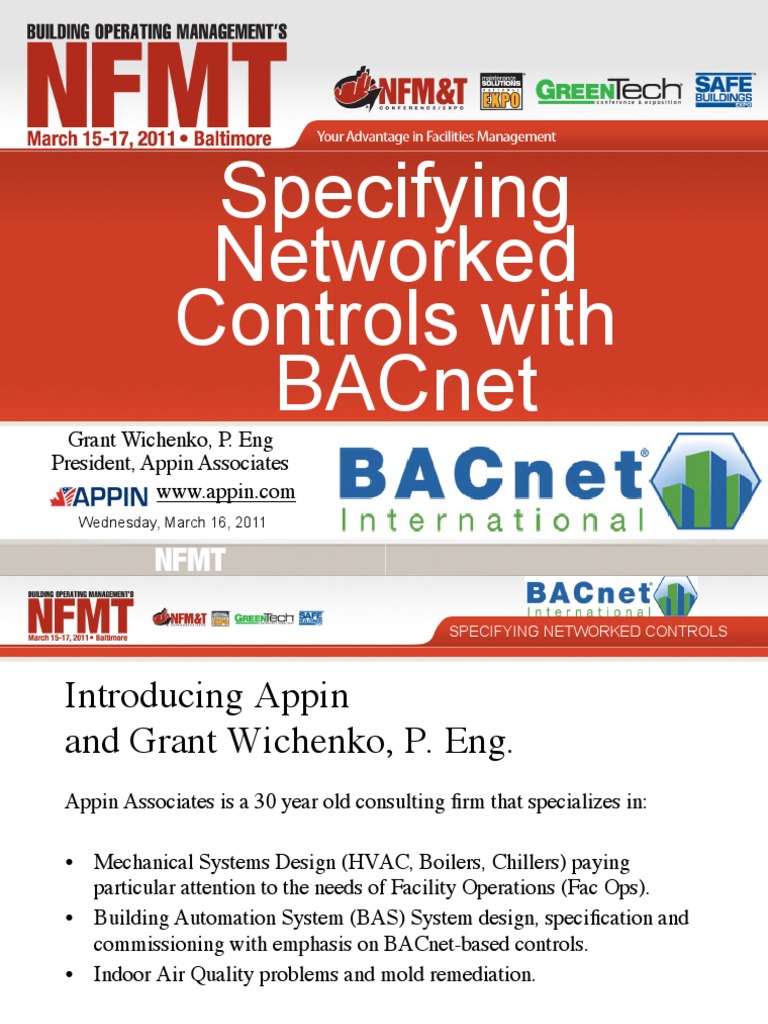 NFMT 11 Specifying Networked Controls With BACnet | PDF | Boiler | General Contractor