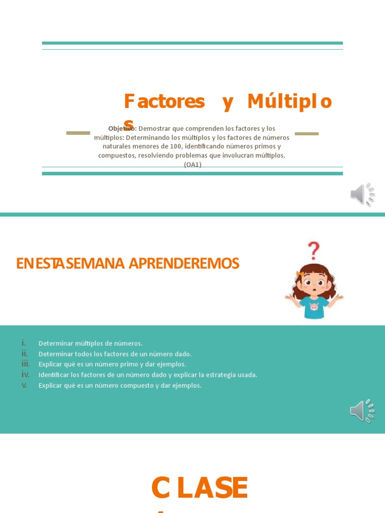 Múltiplos y Factores | PDF | Métodos y materiales de enseñanza