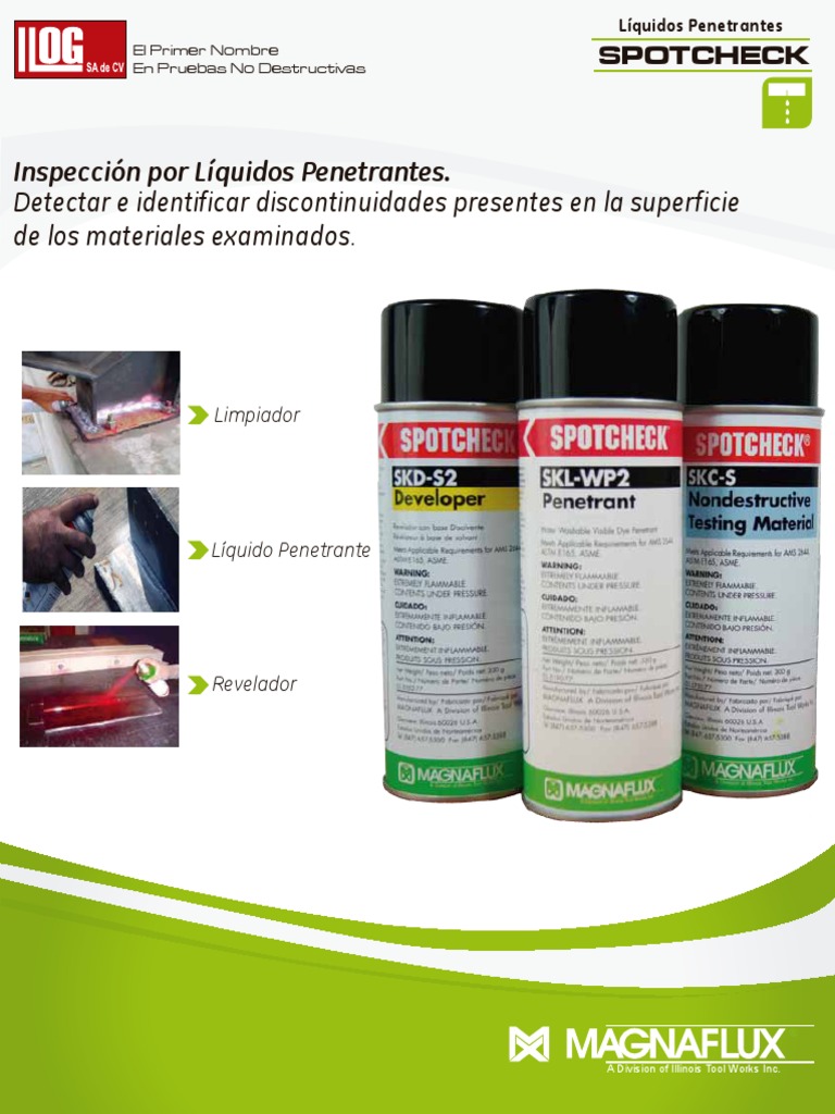 Kit de Líquidos Penetrantes Magnaflux | PDF | Agua | Corrosión