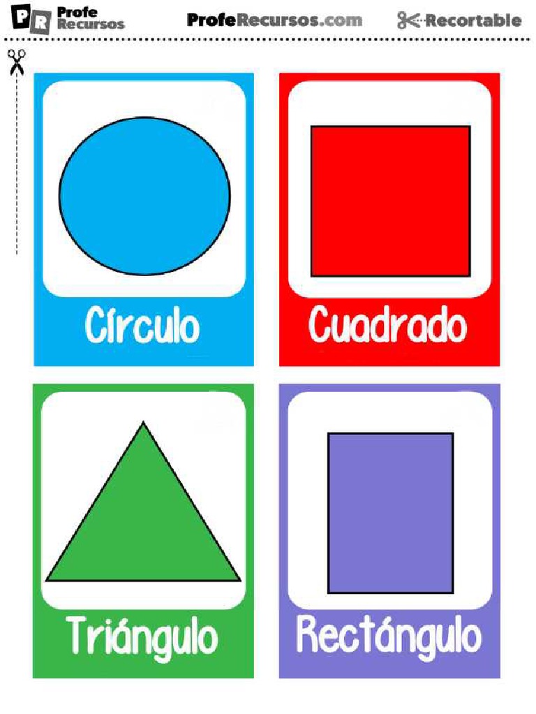 Tarjetas Formas Geometricas (Proferecursos - Com) - 001 | PDF