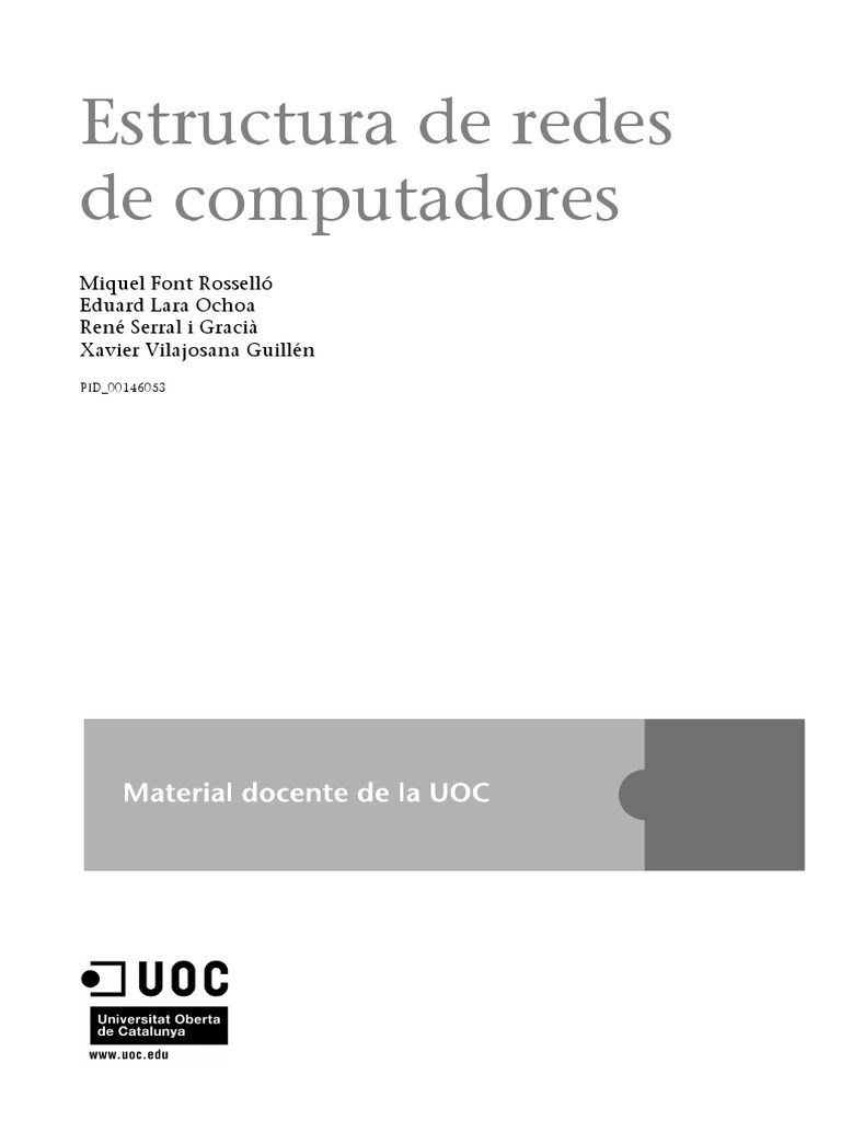 Estructura de Redes de Computadores | PDF | Red de computadoras ...