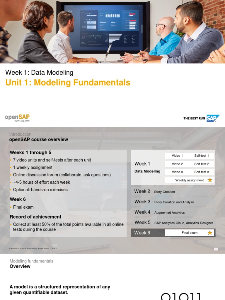 openSAP Sac5 Week 1 Unit 1 MODFUN Presentation | PDF | Information Technology Management | Computing