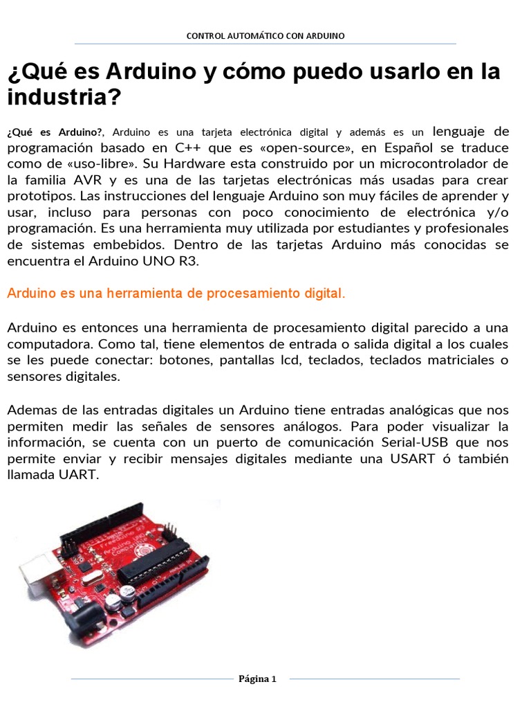 Automatización Con Arduino | PDF | Arduino | Entorno de desarrollo integrado