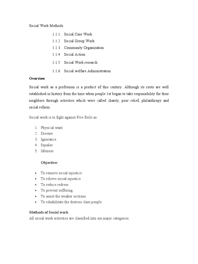Social Work Methods | Download Free PDF | Social Work | Community