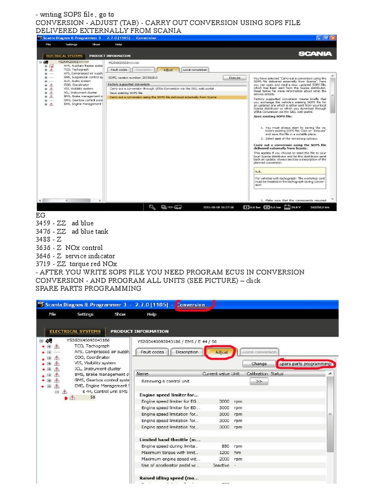 Sops Instruction Delete Adblue | PDF | Technology & Engineering