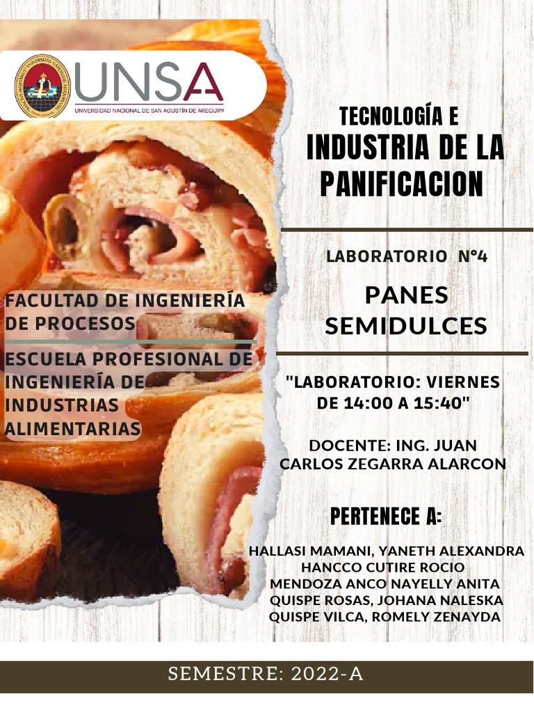 PRACTICA N°4 - Panificación - Romely, Johana, Rocio, Yaneth, Nayeli | PDF | Panes | De masa ...