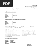 Format Surat Keterangan Dari Desa Atau Lurah | PDF