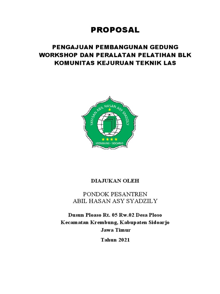 Proposal BLK Ponpes | PDF | Karier & Perkembangan