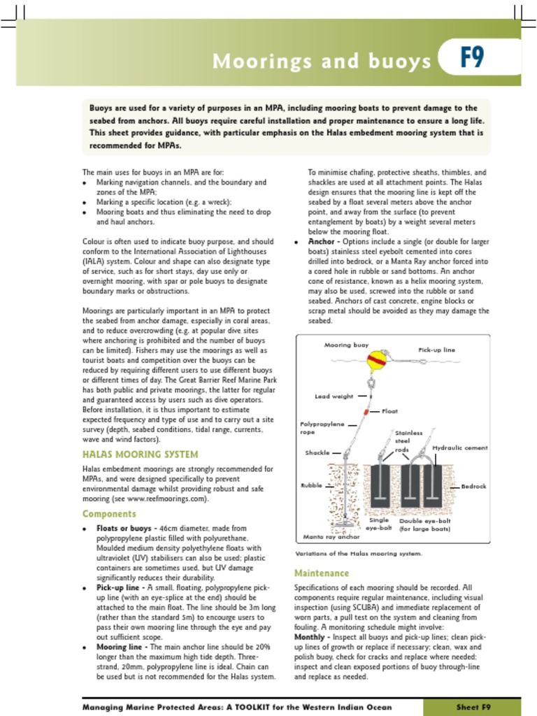 F9 Moorings and Buoys | PDF | Anchor | Nature