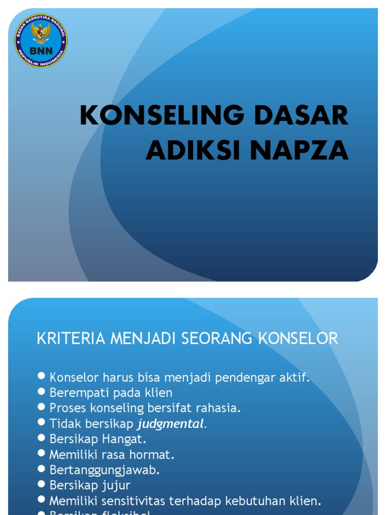 Konseling Dasar Adiksi | PDF