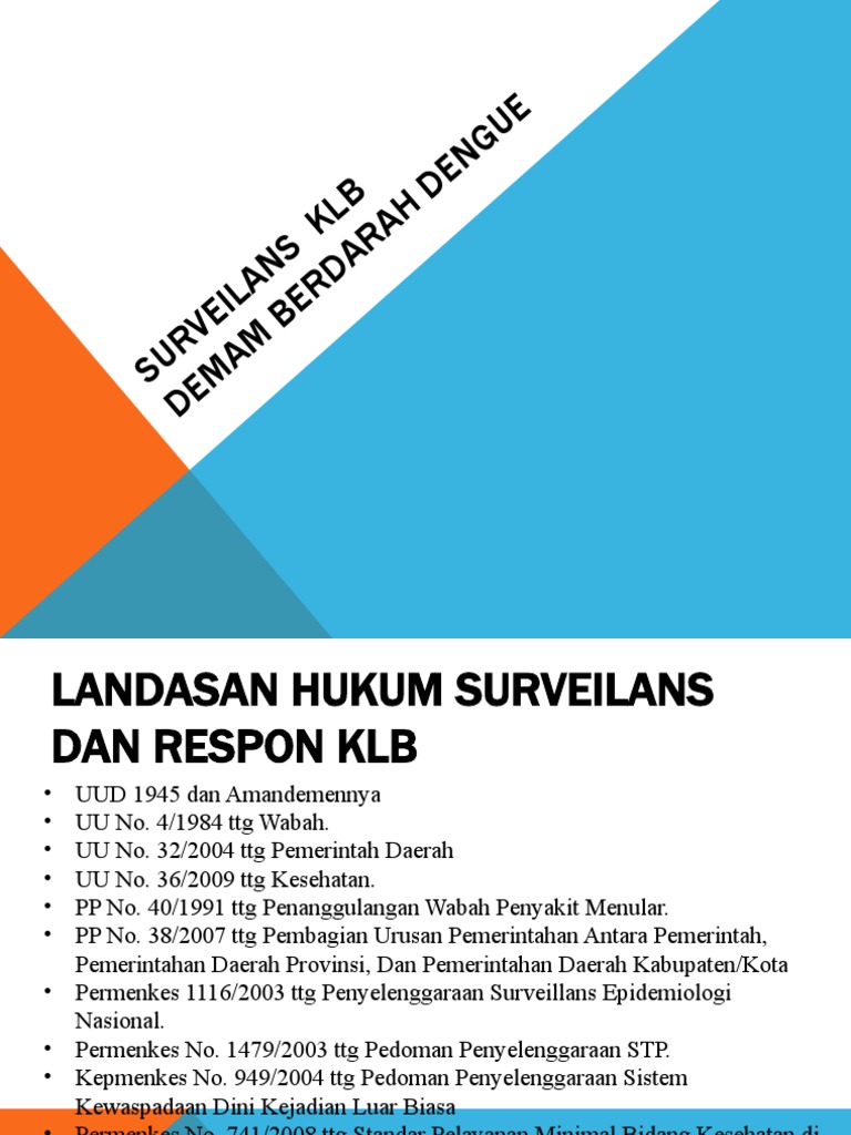 Surveilans KLB DBD | PDF | Sains & Matematika
