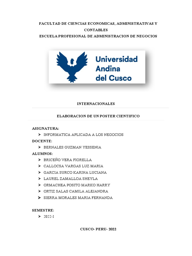 Poster Cientifico Informatica | PDF | Marketing | Presupuesto