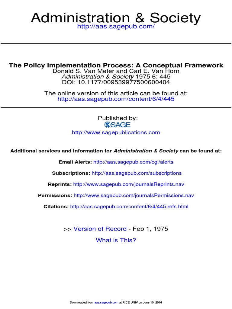 Policy Implementation Framework Explained | PDF | Policy | System