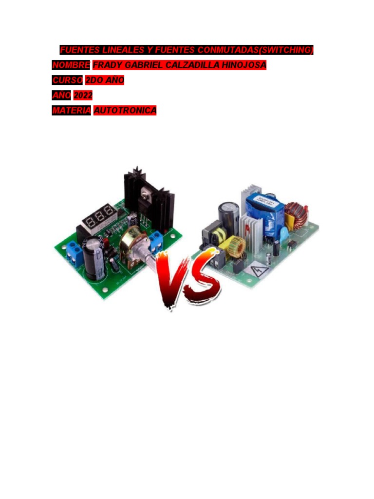 Fuentes Lineales y Conmutadas, Frady Gabriel Calzadilla HINOJOSA | PDF ...