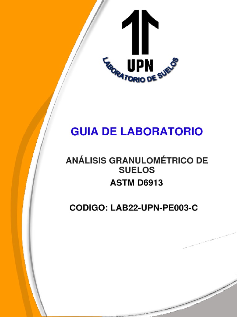Procedimiento de Analisis Granulometrico de Suelos ASTM D6913 | PDF ...