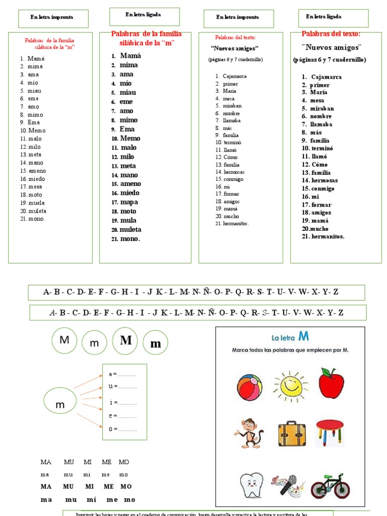 Palabras Con - M | PDF