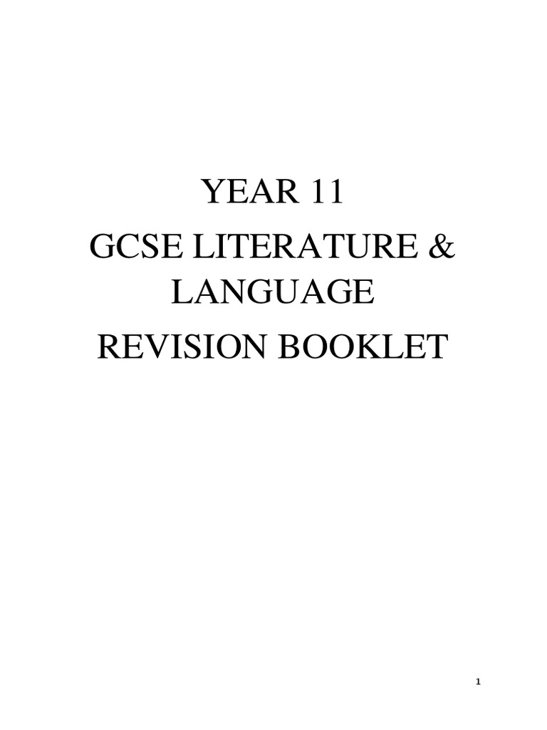 English Revision Booklet | PDF | Ghost Hunting | Poetry