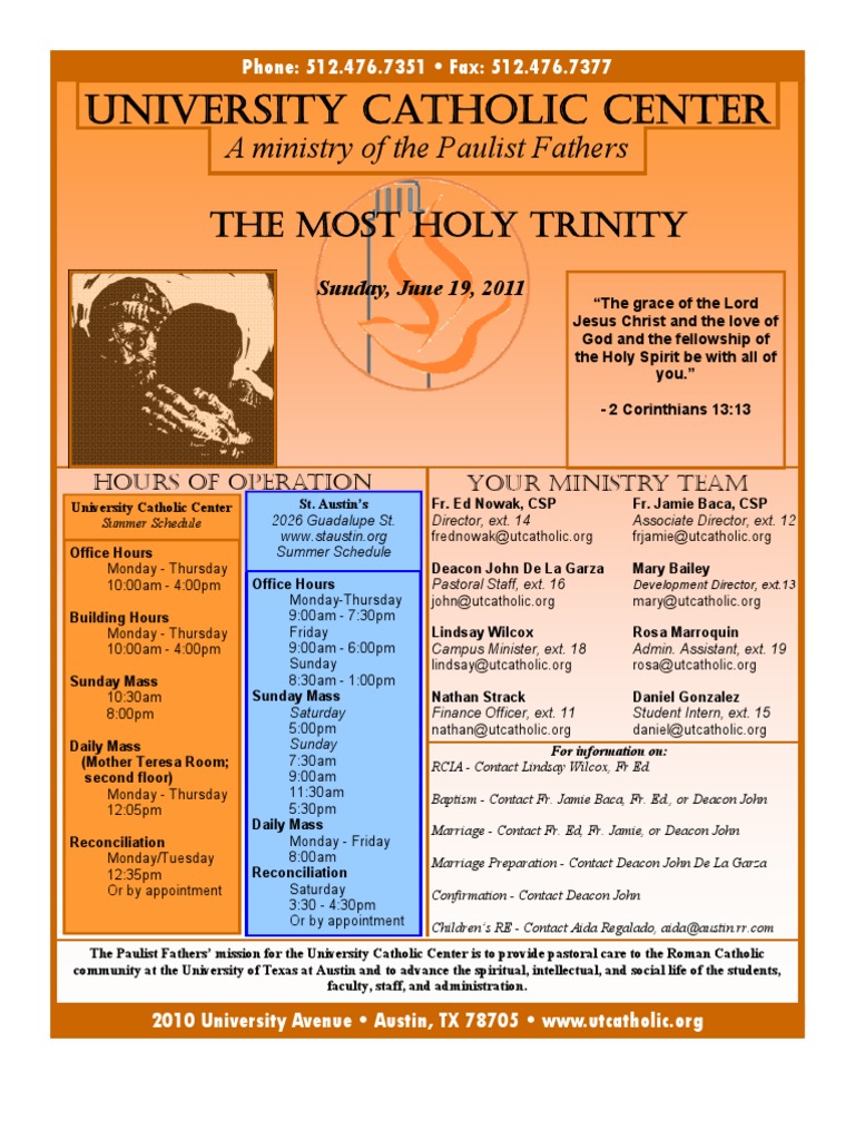 The Most Holy Trinity | PDF | Deacon | Catholic Church