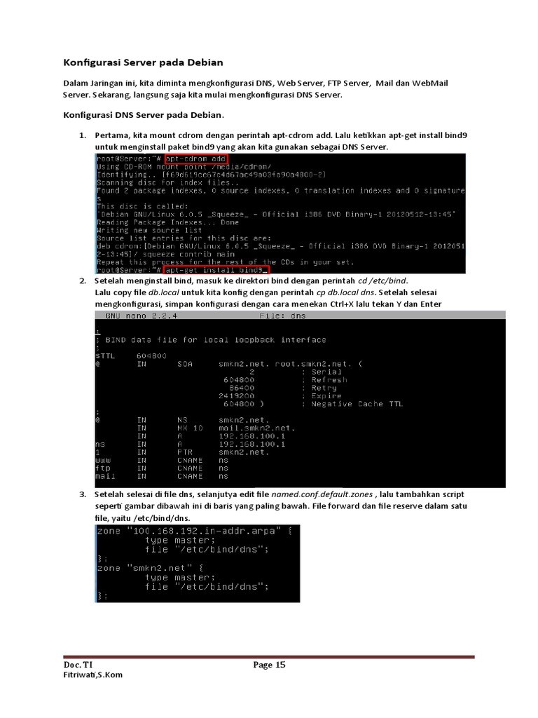 Konfigurasi Server Pada Debian | PDF
