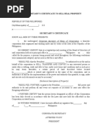 Secretary's Certificare - BIR eCAR Application | PDF | Title (Property ...