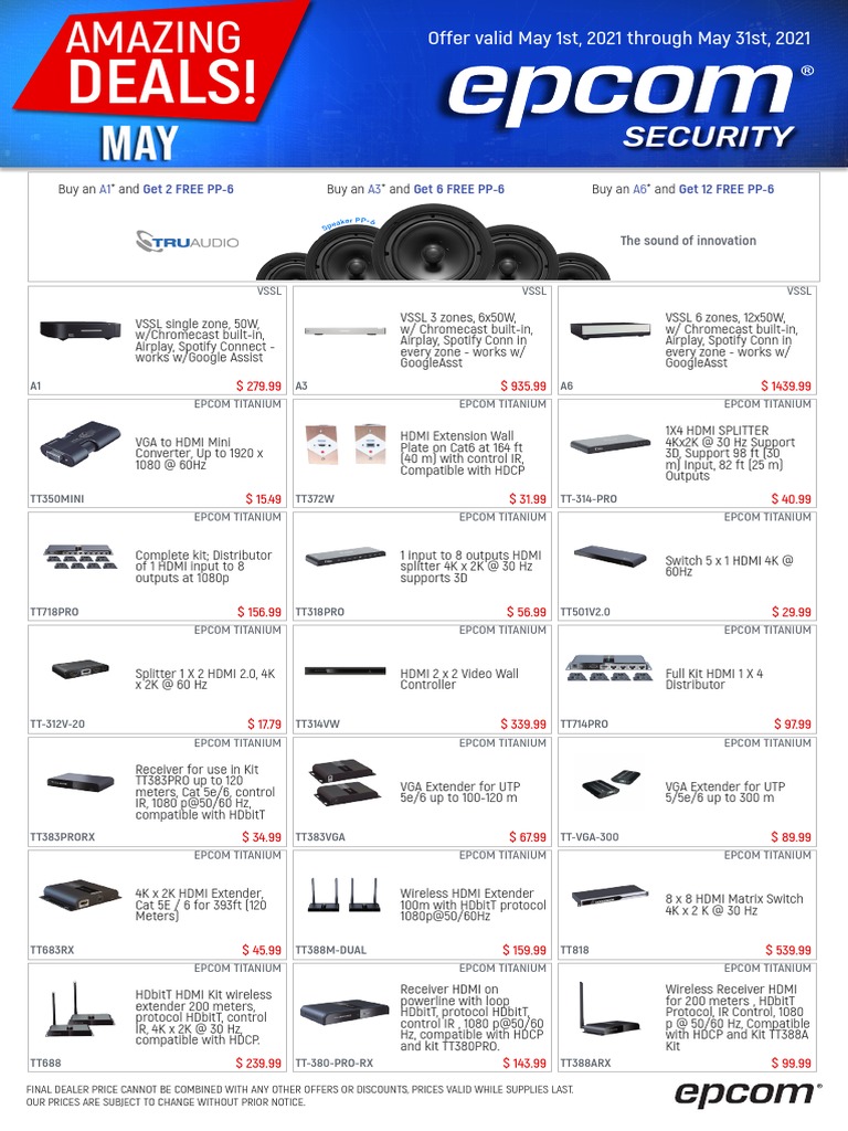 Epcom Security | PDF | Hdmi | Camera