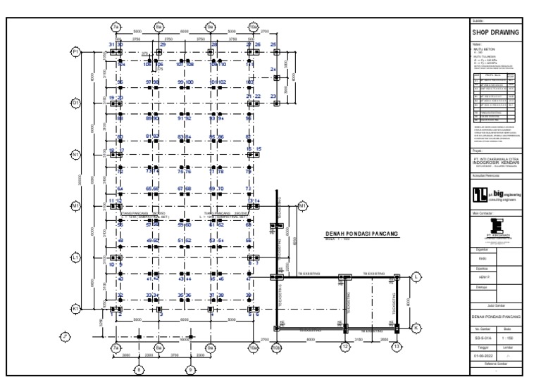 S-01a (Denah Titik Pancang) | PDF