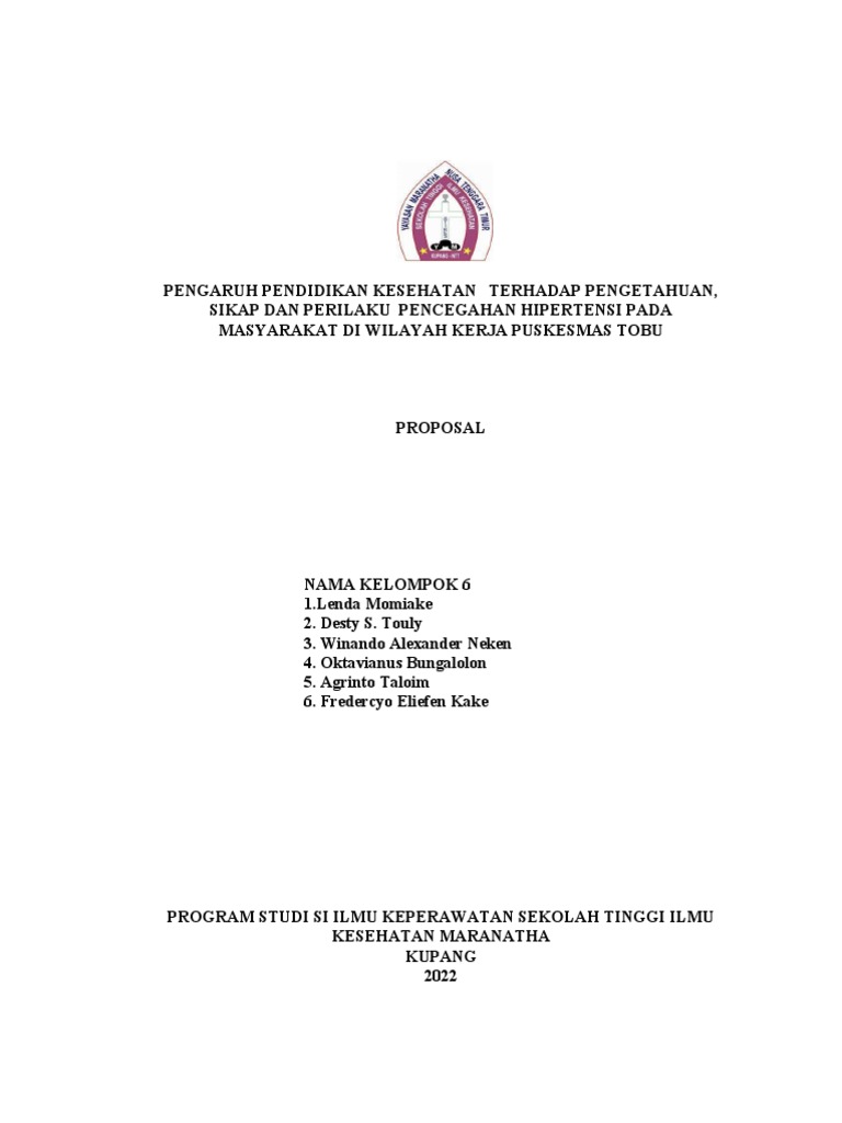 Proposal Kelompok 6 | PDF
