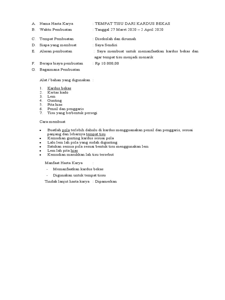 Narasi Kerajinan Tangan | PDF