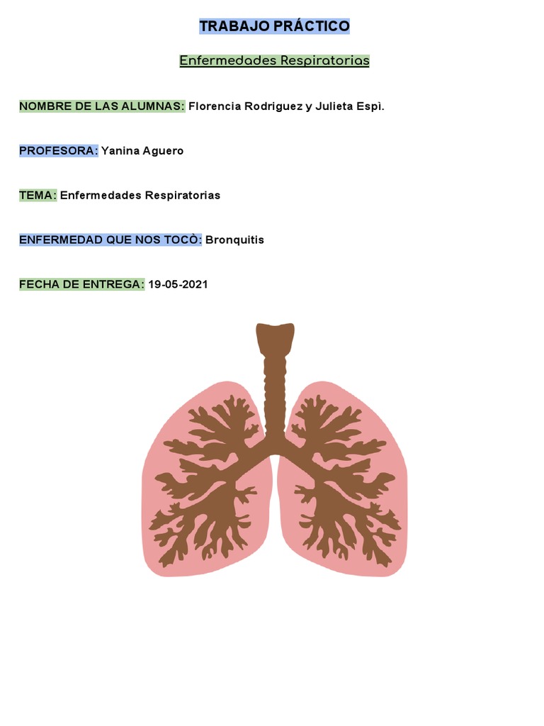 Enfermedades Respiratorias | PDF | Tos | Bronquitis