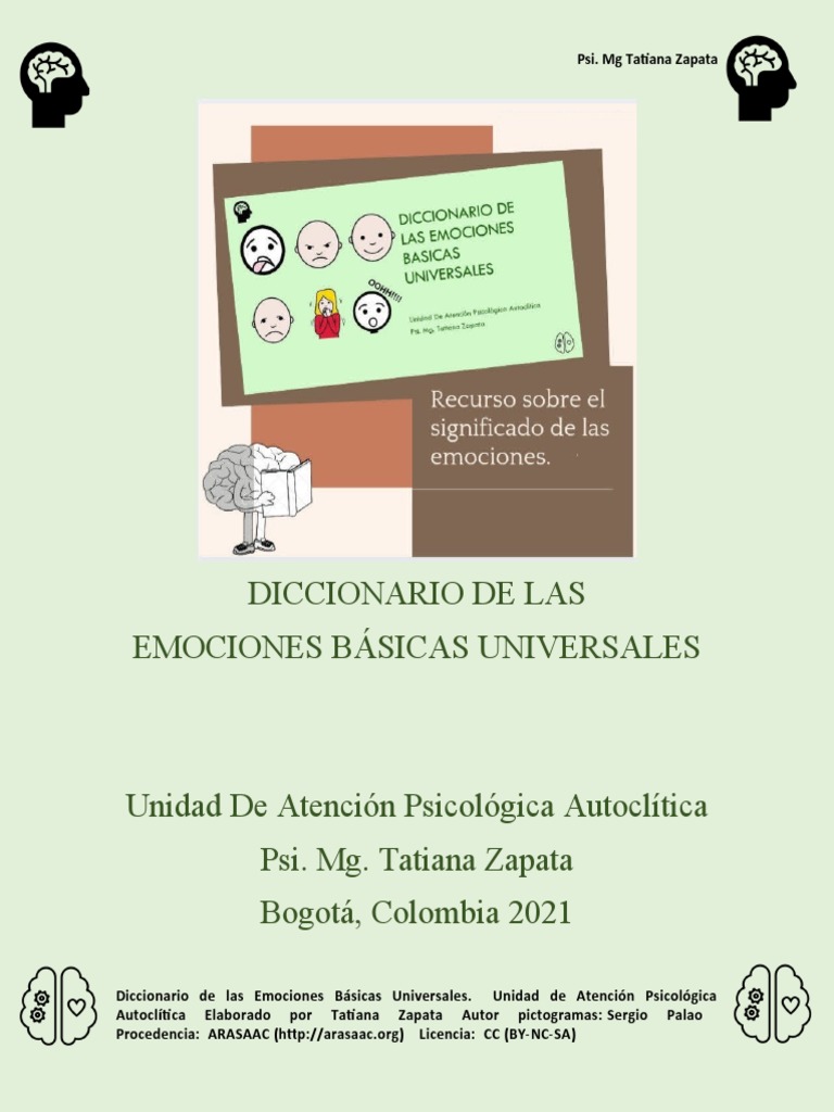 Diccionario de Las Emociones Basicas Universales | PDF | Las emociones ...