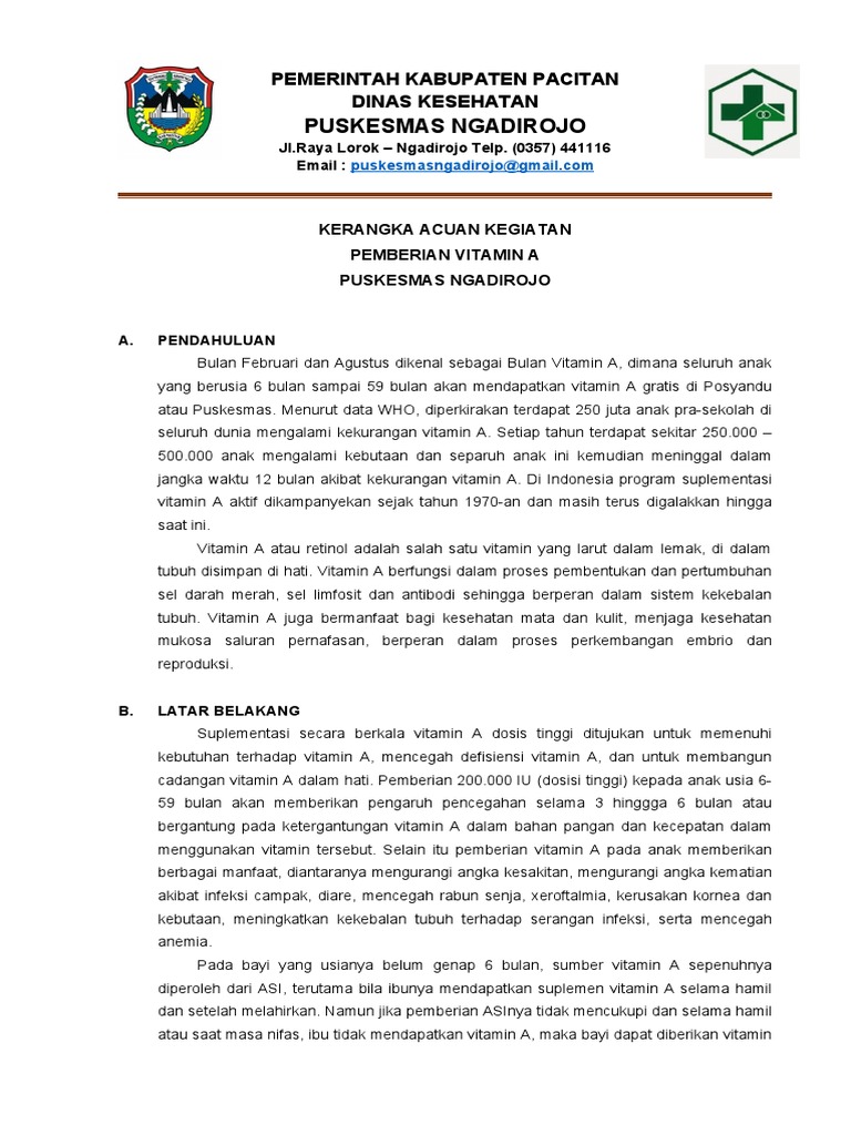 Kak Pemberian Vitamin A | PDF