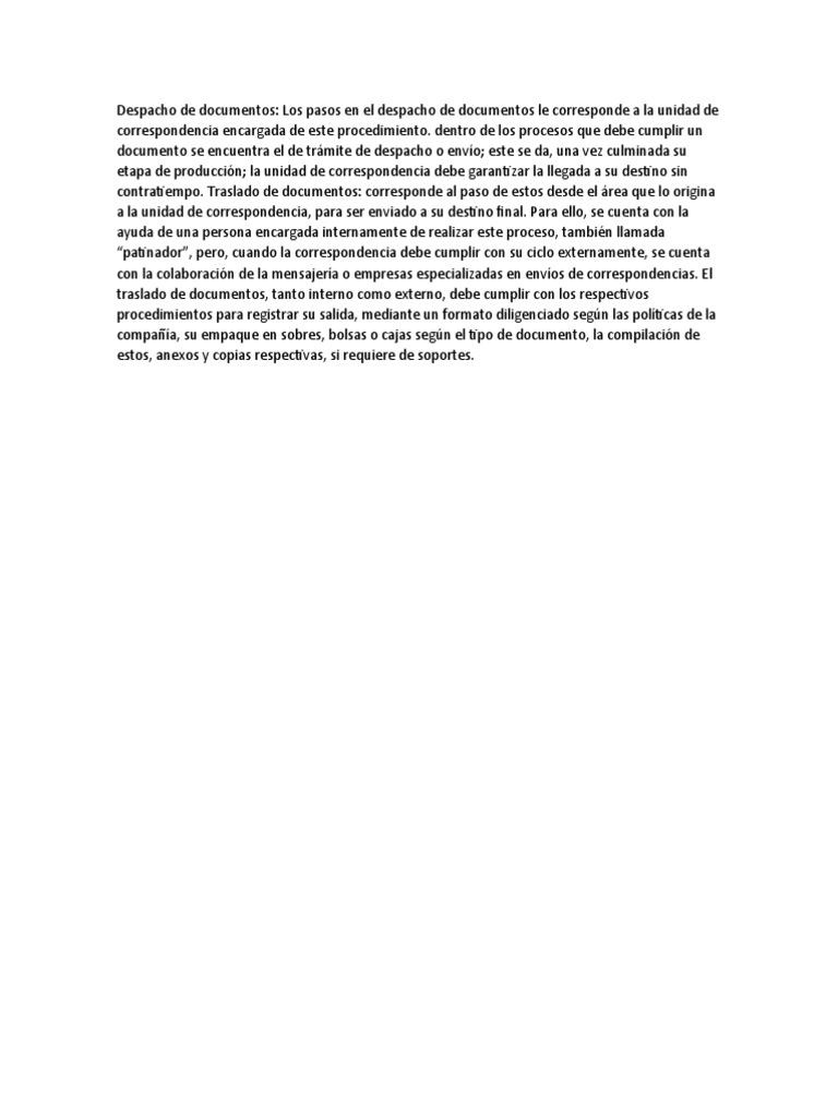 Despacho de Documentos | PDF