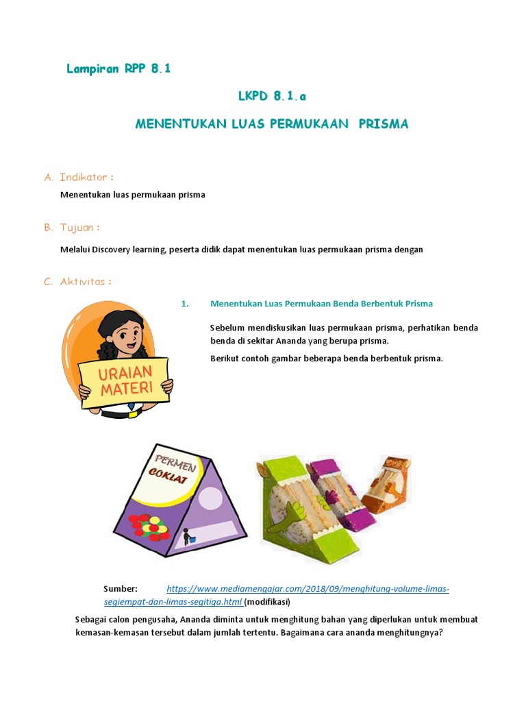 LKPD Luas Prisma | PDF