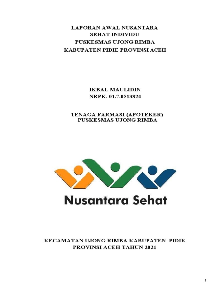 Laporan Kesehatan Ujong Rimba | PDF | Pengembangan Diri | Kesehatan Holistik