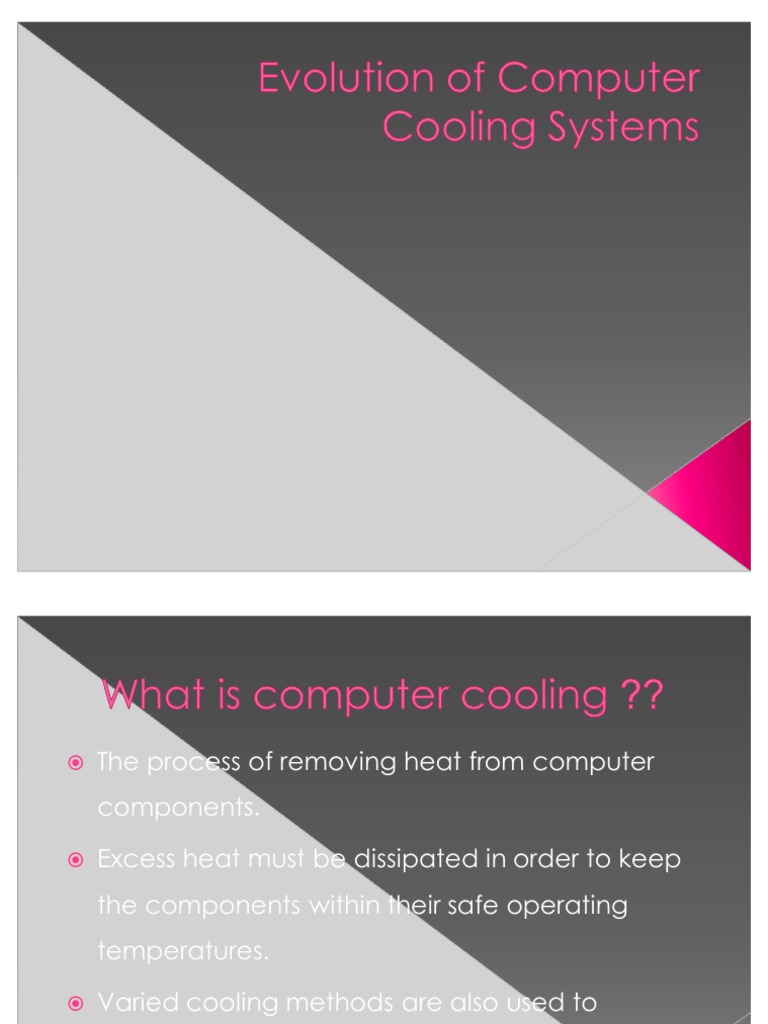 Evolution of Computer Cooling Systems FINAL | PDF | Electromechanical ...