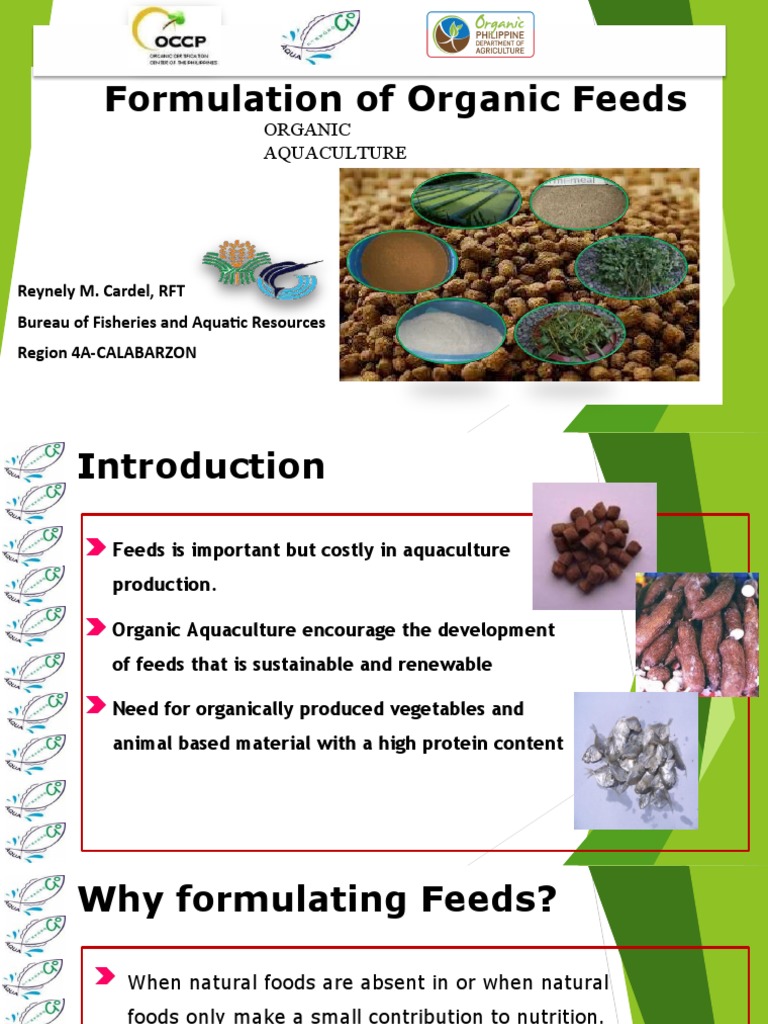 Organic Feed Formulation Reynedited | PDF | Flour | Aquaculture