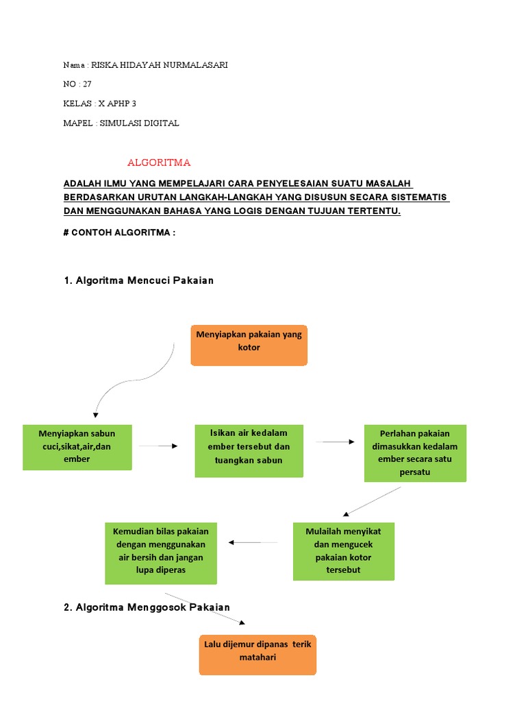 Algoritma Riska Hidayah X Aphp 3 | PDF