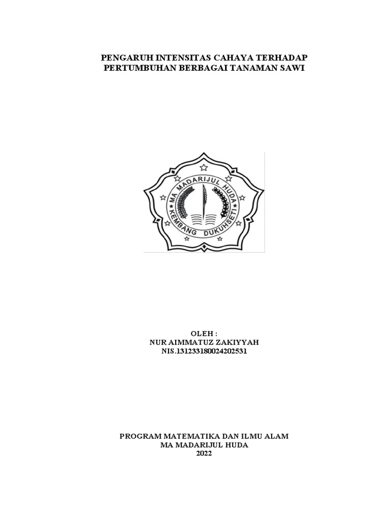 Pengaruh Intensitas Cahaya Terhadap Pertumbuhan Berbagai Tanaman Sawi | PDF