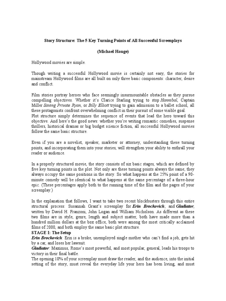 Story Structure The 5 Key Turning Points of All Successful Screenplays ...