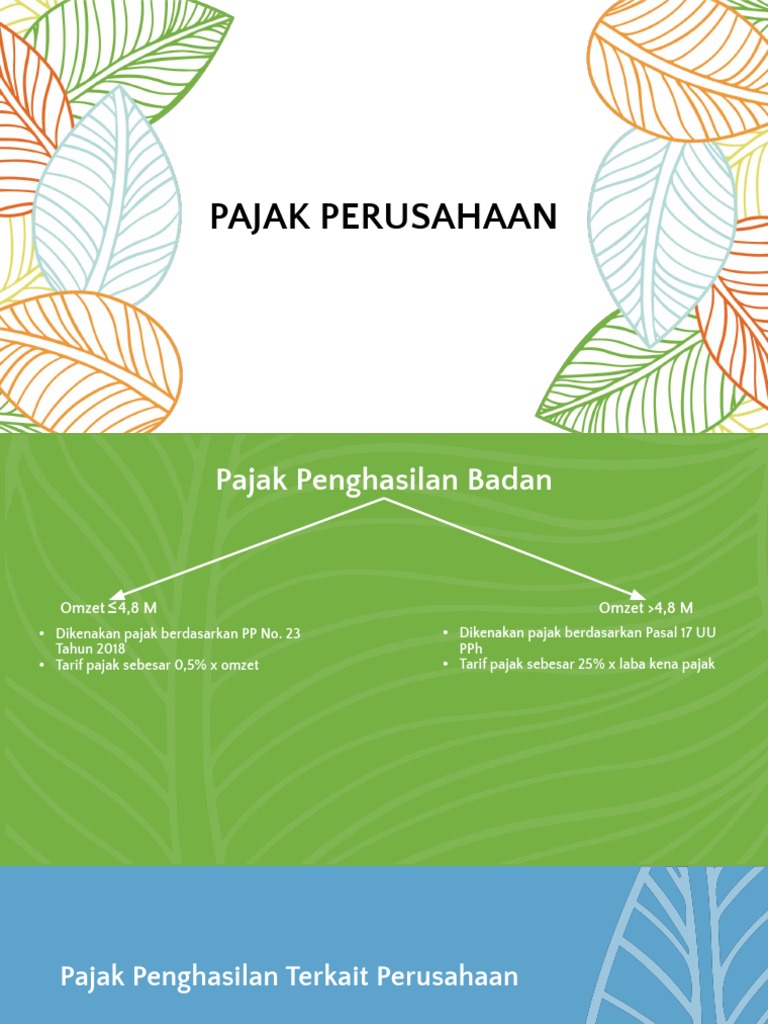 Presentasi Pajak Perusahaan | PDF